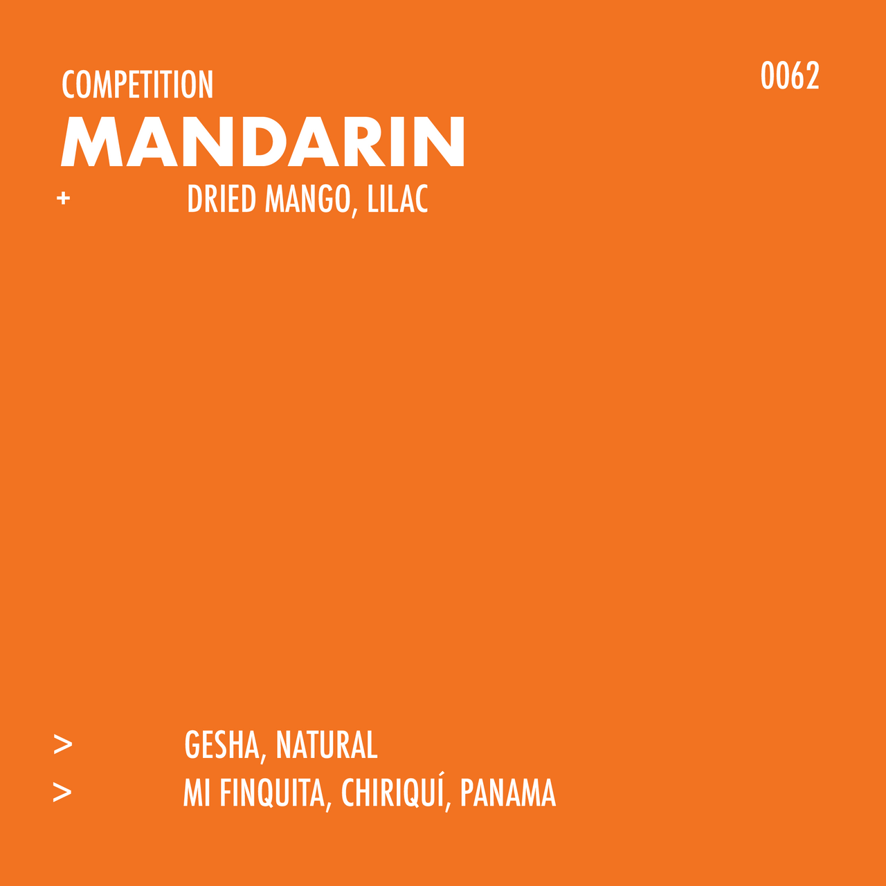 Mandarin | Competition Coffee | Formative Coffee